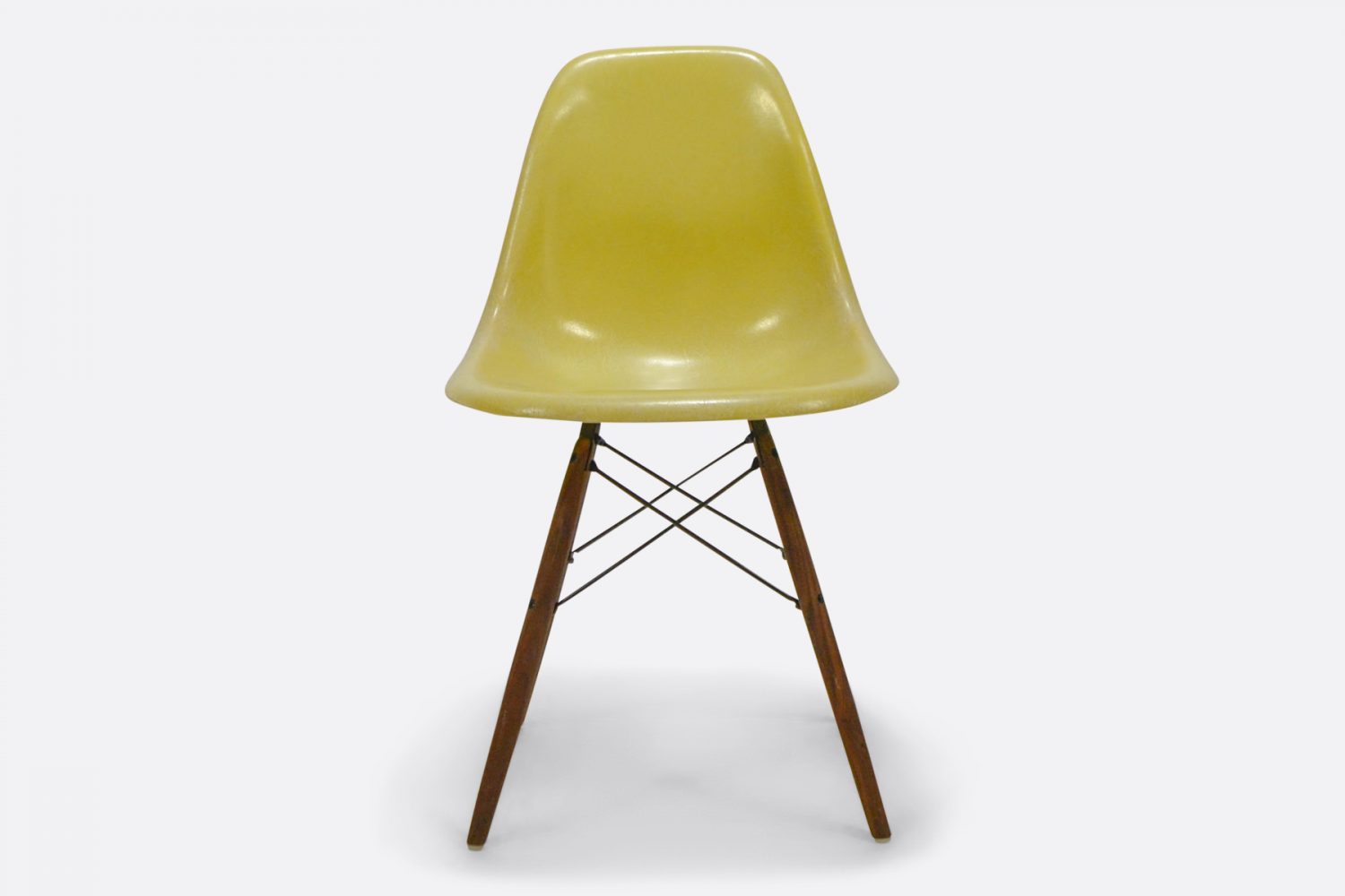 vintage | Eames fiberglass | side chair | Lemon Yellow